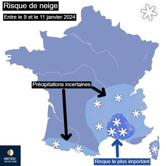 Actualités météo: Quels sont les risques de neige en plaine dans les prochains jours ? 05/01/2024